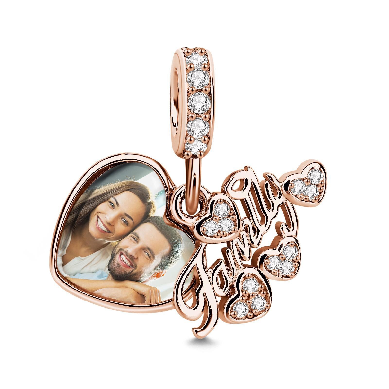 Pandora Bracelet Charms Custom Photo Heart Charm Pandora Heart Charms ...