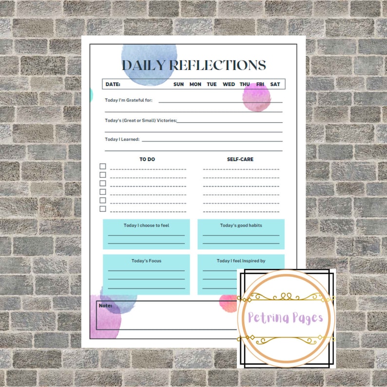 Printable A4 PDF Daily Reflections - Etsy