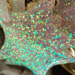 Iridescent Star Resin Ornaments Set of 6 - Etsy