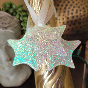 Iridescent Star Resin Ornaments Set of 6 - Etsy