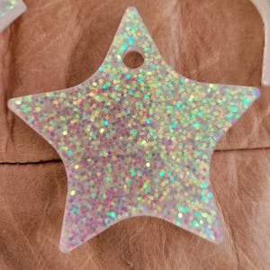 Iridescent Star Resin Ornaments Set of 6 - Etsy
