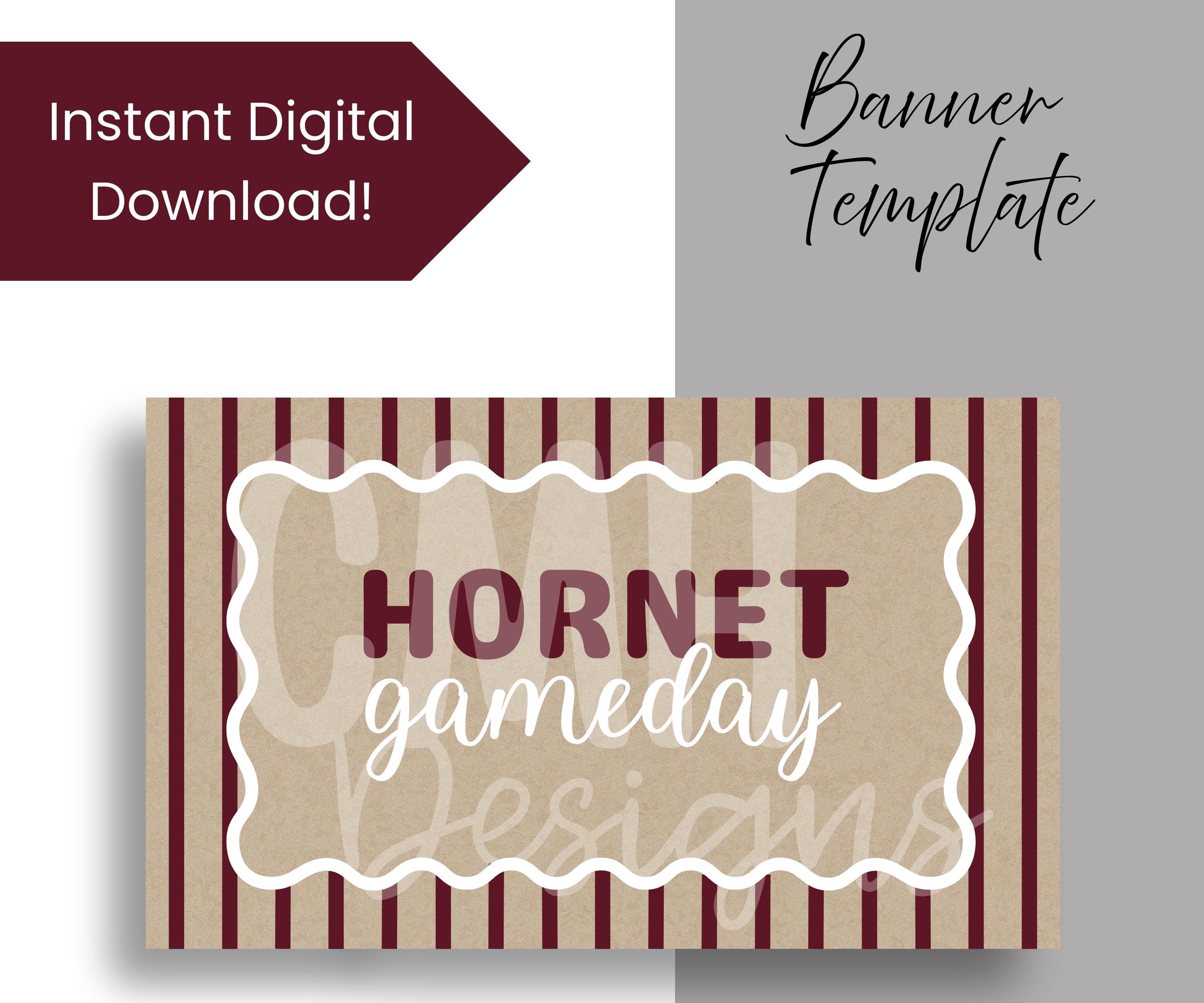 HORNET Gameday Banner Template: DIY Painted Banner (PDF Download ...