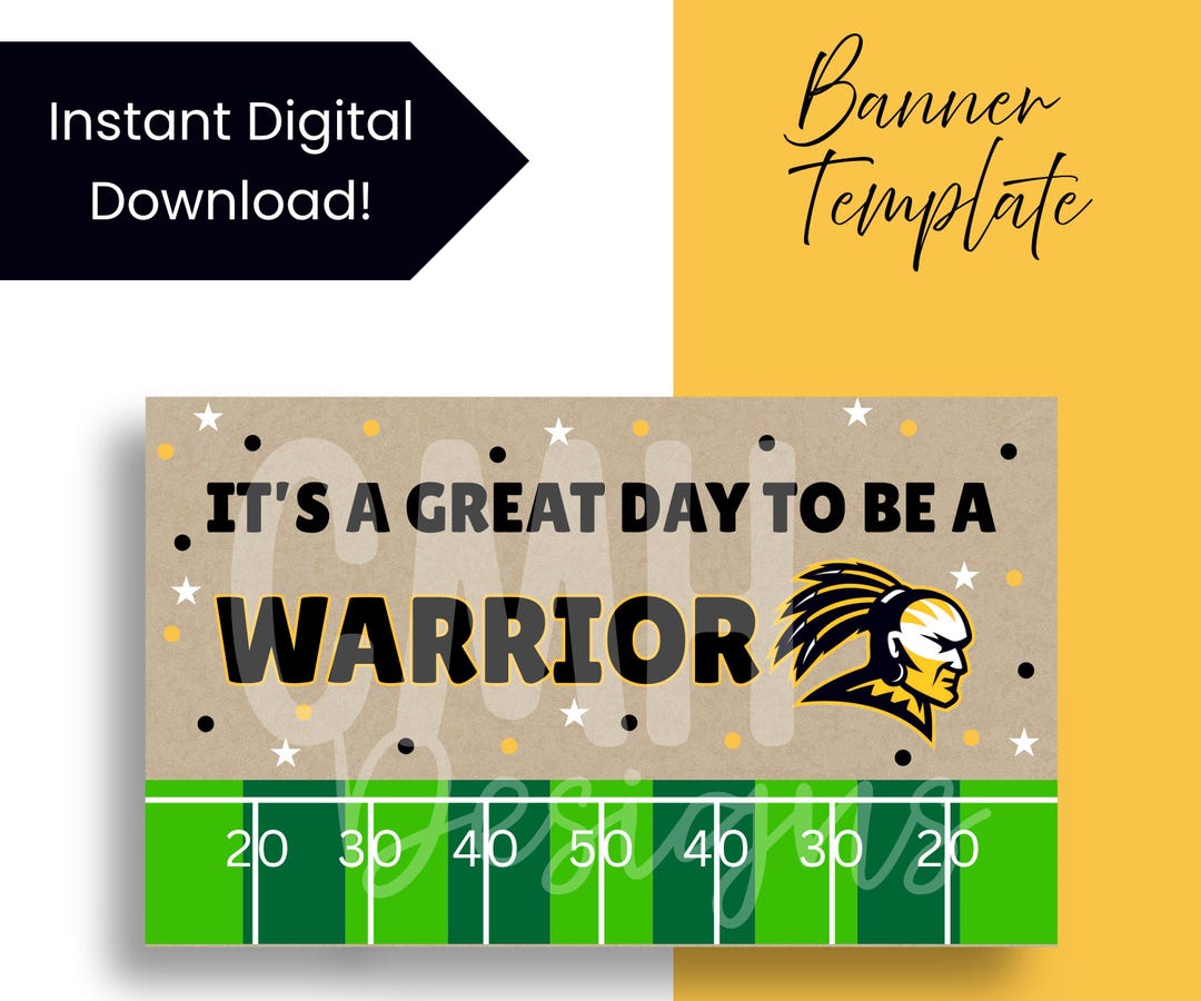 Warrior Banner Template: DIY Painted Banner (PDF Download) - Editable ...