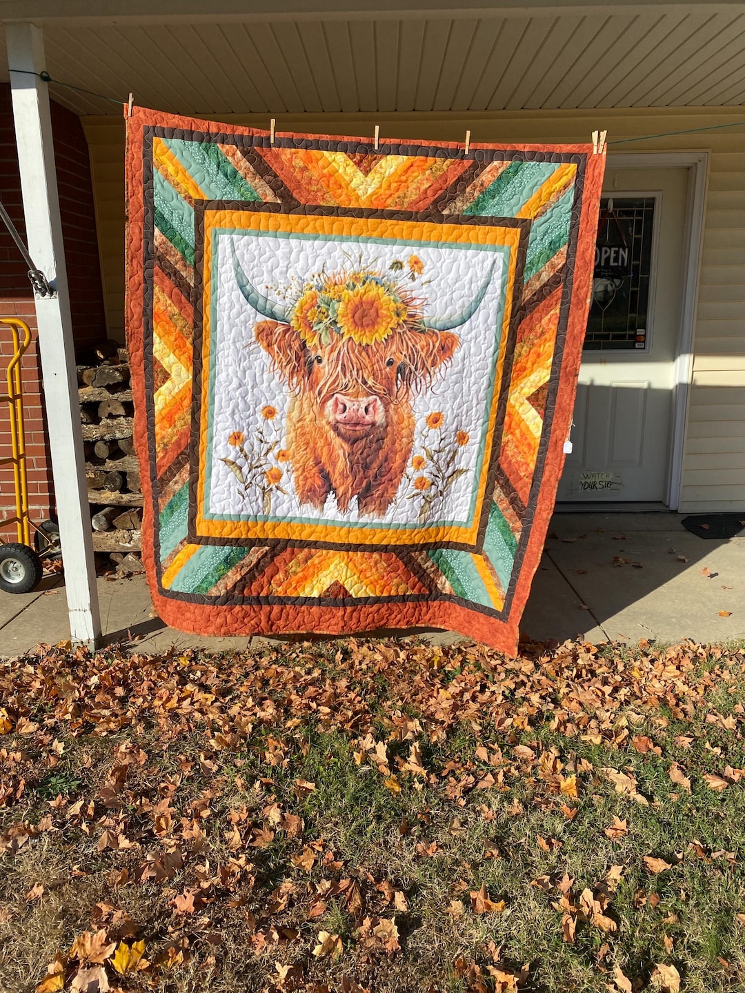 Highland Cow Panel Quilt - Etsy