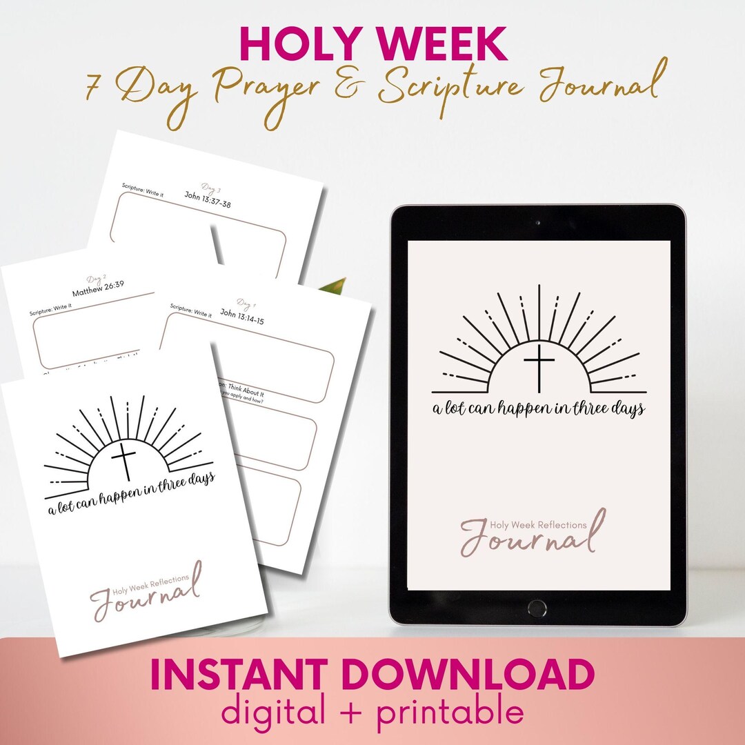 7 Day Easter Prayer Journal |faith Based Inspirational Notepad| US ...