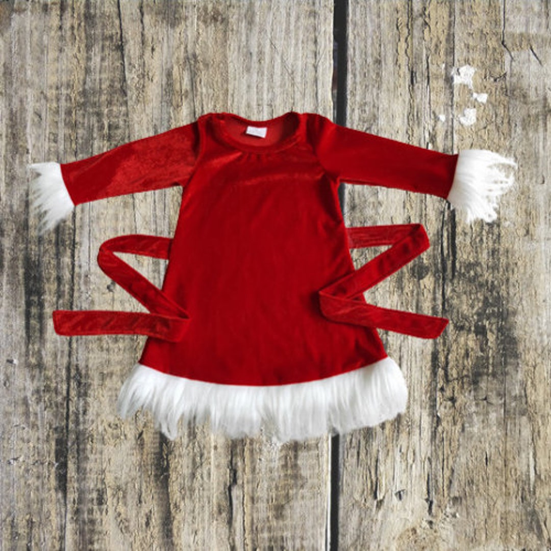 Santa Christmas Dress Girl Boutique Outfit, Christmas Baby Girl - Etsy
