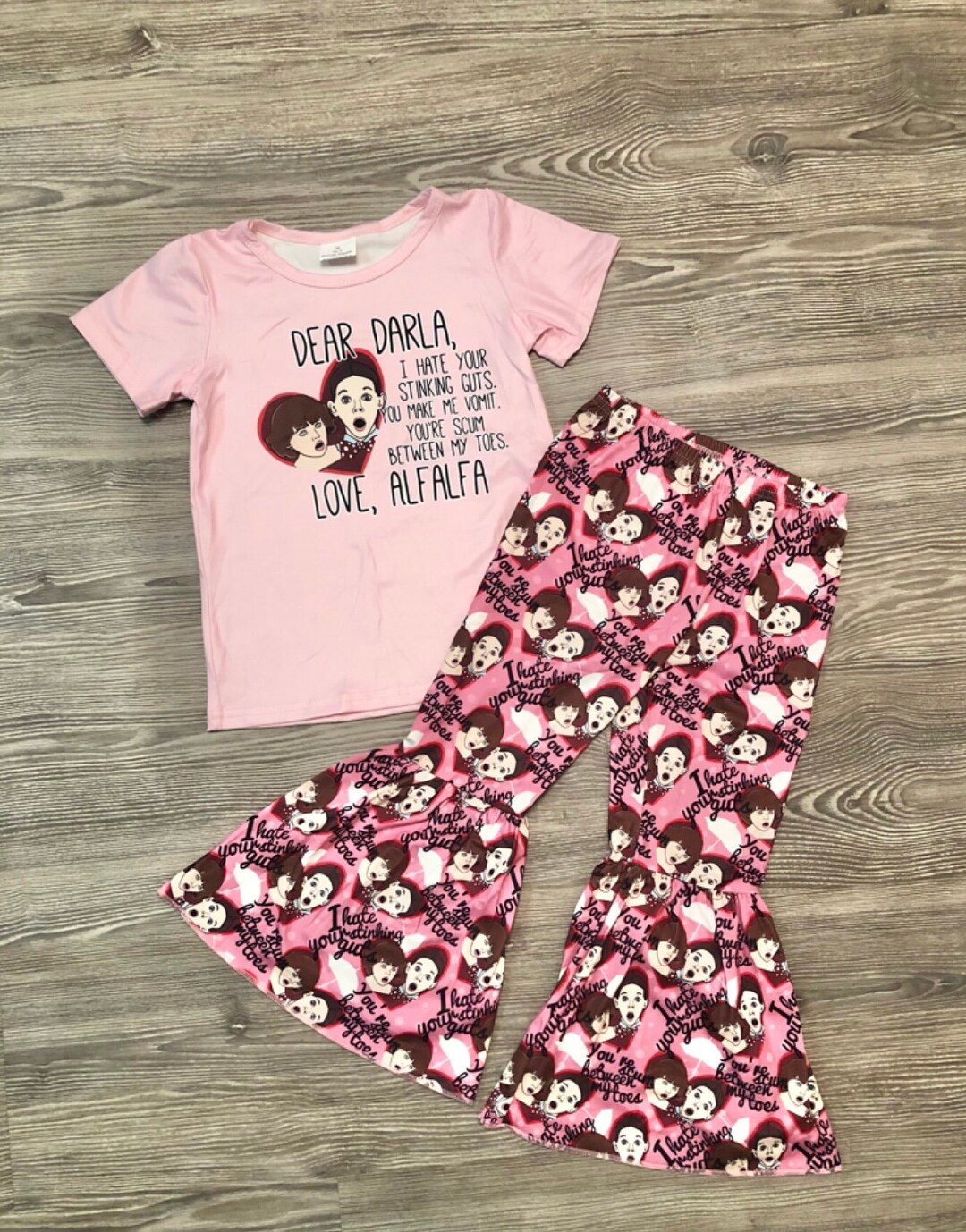 Dear Darla Bell Bottoms Set- Little Rascals Toddler Girl Flare Pants - Etsy