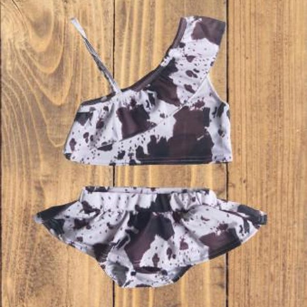 Cow Print Bathing Suit - Etsy