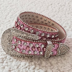 Pink Rhinestone Western Belt for Girls, Cowgirl Western Belts, Kids ...
