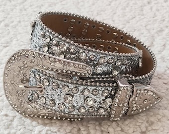 Pink Western Rhinestone Belts Glitter Women's Girls Cowgirl Rodeo Party ...