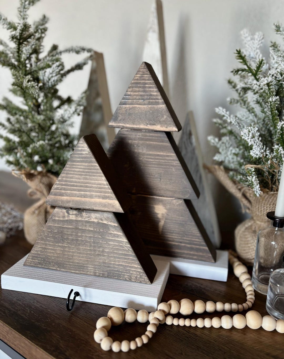 Wooden Tree Stocking Holder| Rustic| Farmhouse| Stocking Holder ...