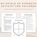 Shield of Strength Worksheet: Children's Therapy Tool (PDF) - Etsy