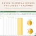Clinical Hours Tracker: Excel & Google Sheets Template (digital ...