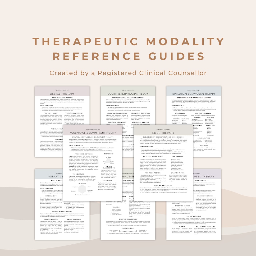 Therapy Cheat Sheets: Modality Reference Guides (PDF Download) - Etsy