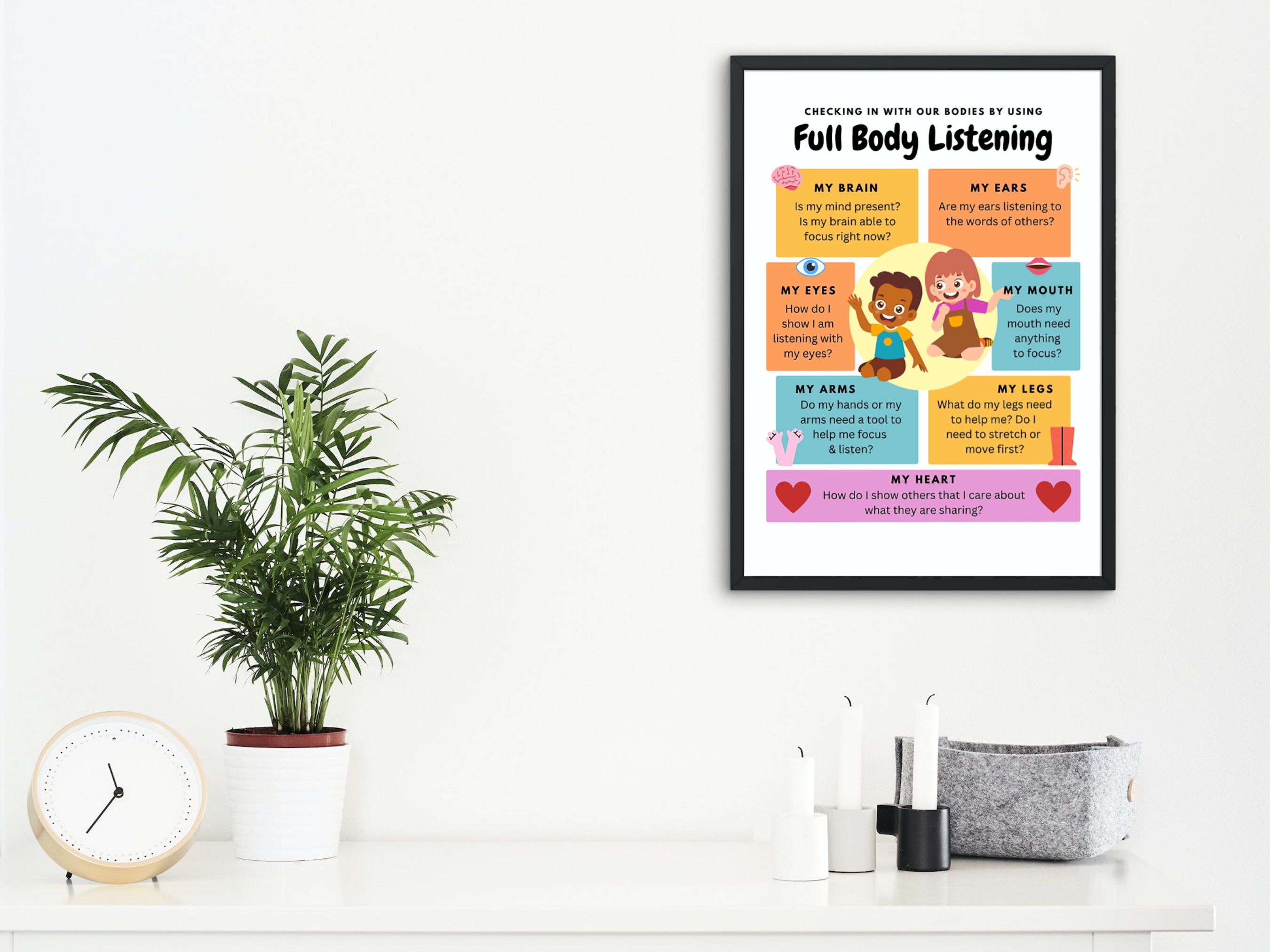 Full Body Listening Tool: Kids Attention Poster (digital Download) - Etsy