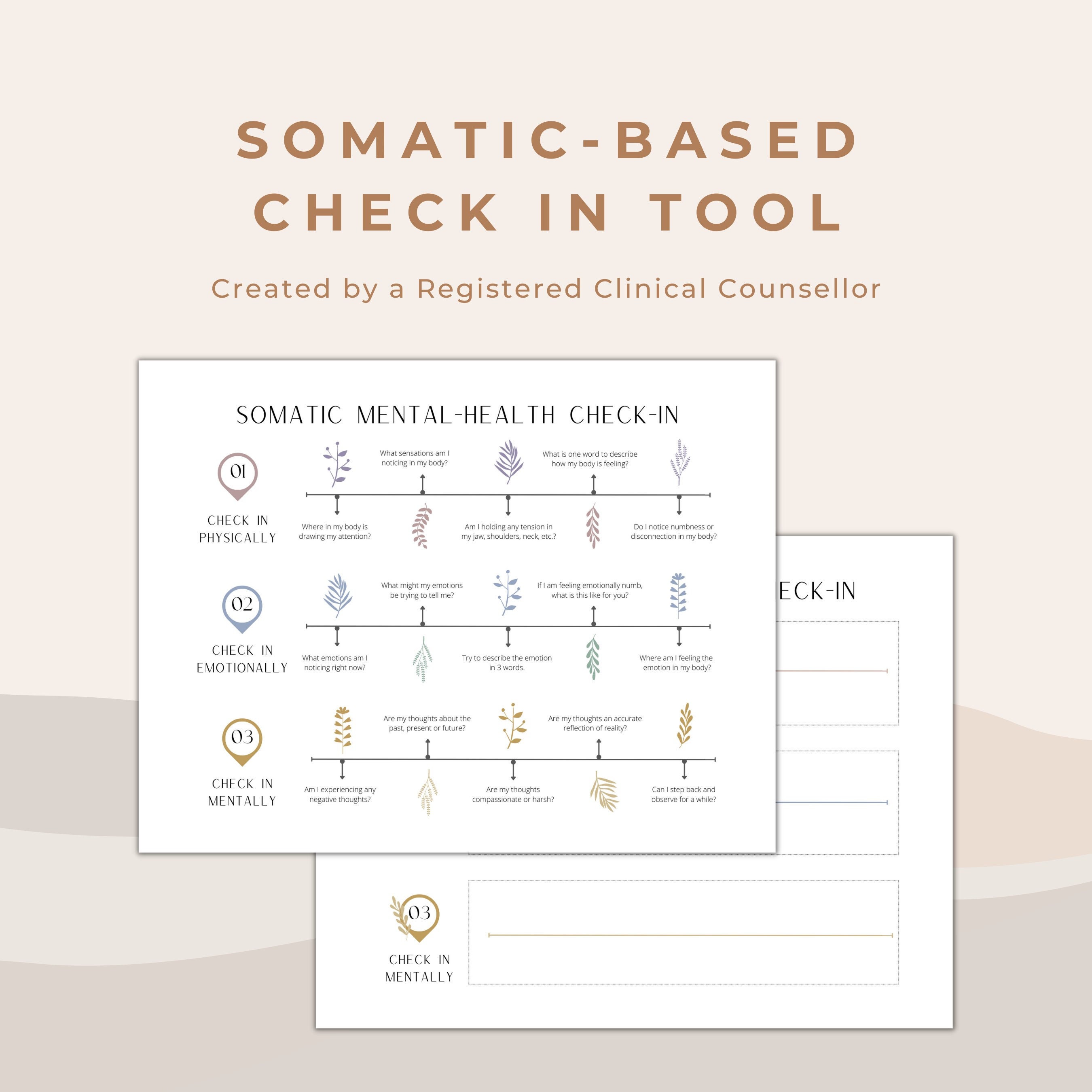 Somatic Check-in Tool: Mental Health Worksheets (PDF Download) - Etsy ...