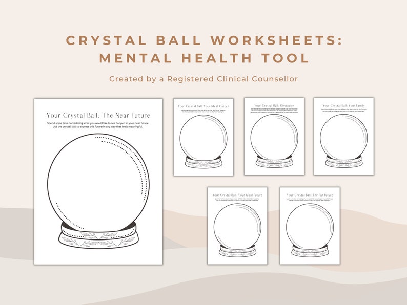 Crystal Ball Worksheets: Mental Health Activity (PDF Download) - Etsy