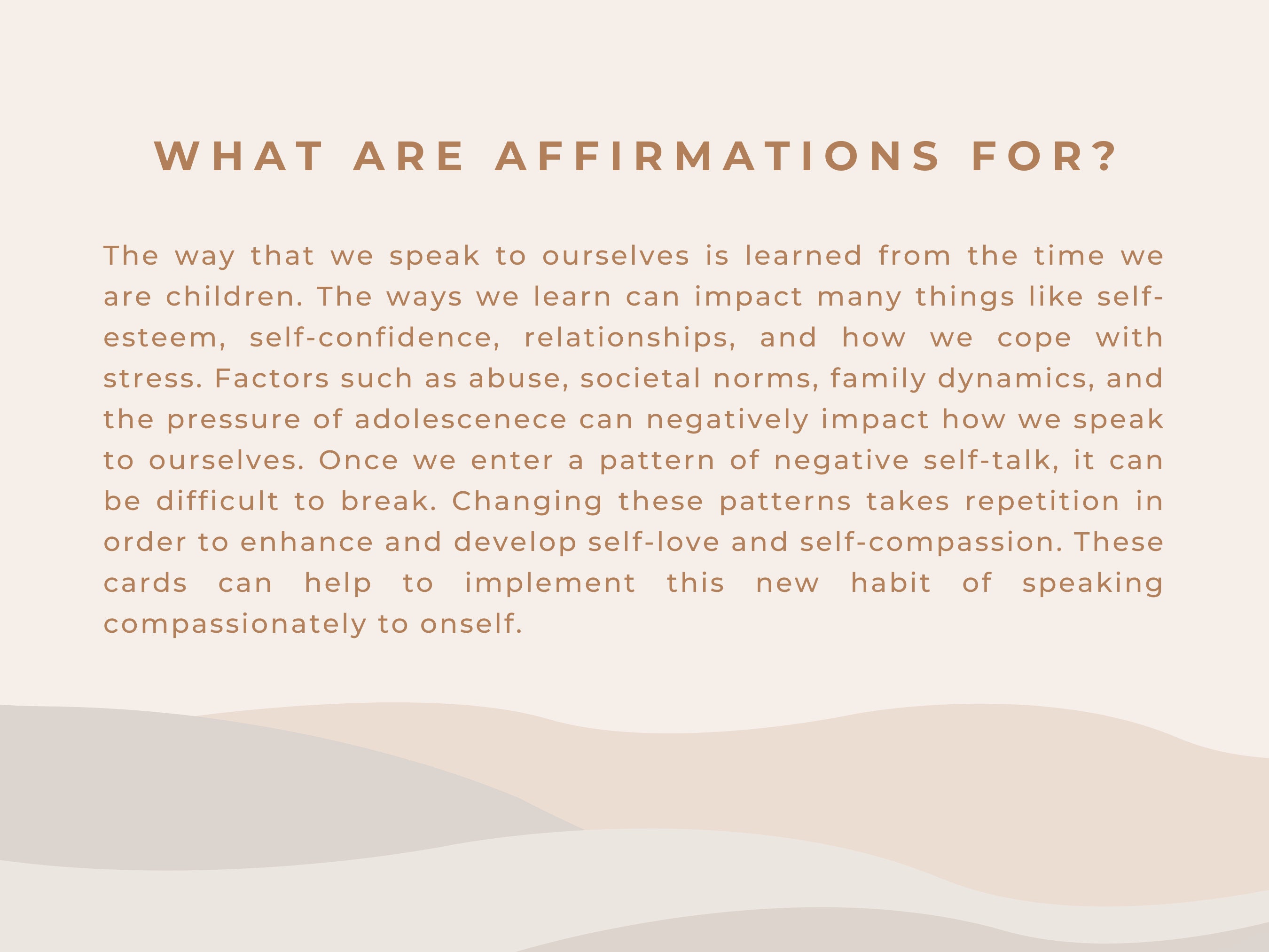 Affirmation Statement Cards for Coping With Stress and Anxiety - Etsy ...