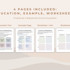 Pros and Cons of Changing Behavior: the 4 Quadrants Psychoeducation ...