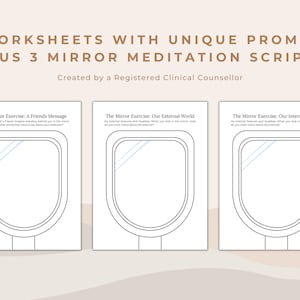 Self-esteem Worksheets: Mirror Meditation Scripts (PDF Pattern) - Etsy