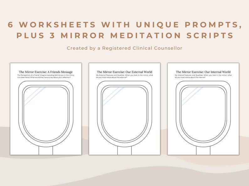 Self-esteem Worksheets: Mirror Meditation Scripts (PDF Pattern) - Etsy