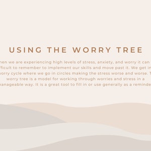 The Worry Tree Anxiety Management Self-help Tool for Mental Health ...
