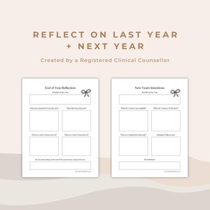 New Years Resolution Worksheet for Setting Goals and Intentions ...