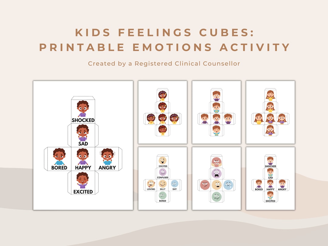 Feelings Cubes Emotional Regulation Activity for Kids | Children's ...