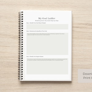 The Goal Ladder for Breaking Down Large Dauting Goals Into Small Steps ...