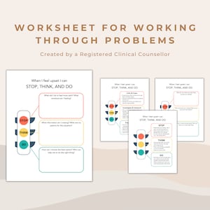 Stop, Think, Do Worksheets: Problem Solving & Emotional Regulation (PDF ...
