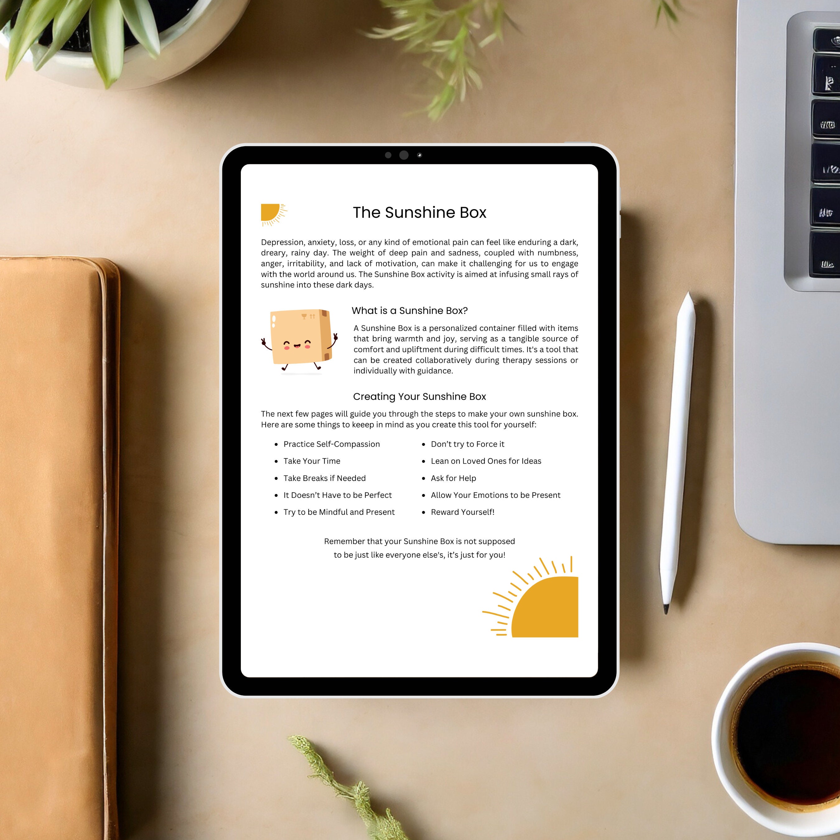 Sunshine Box Therapeutic Activity for Managing Pain and Depression ...