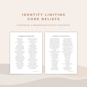 Downward Arrow Technique: Core Beliefs Worksheet (PDF Pattern) - Etsy