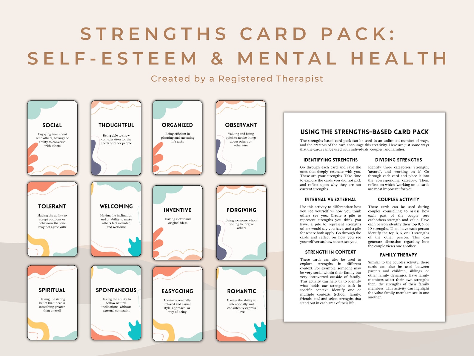 The Strengths Based Card Pack for Self-esteem and Mental - Etsy Canada