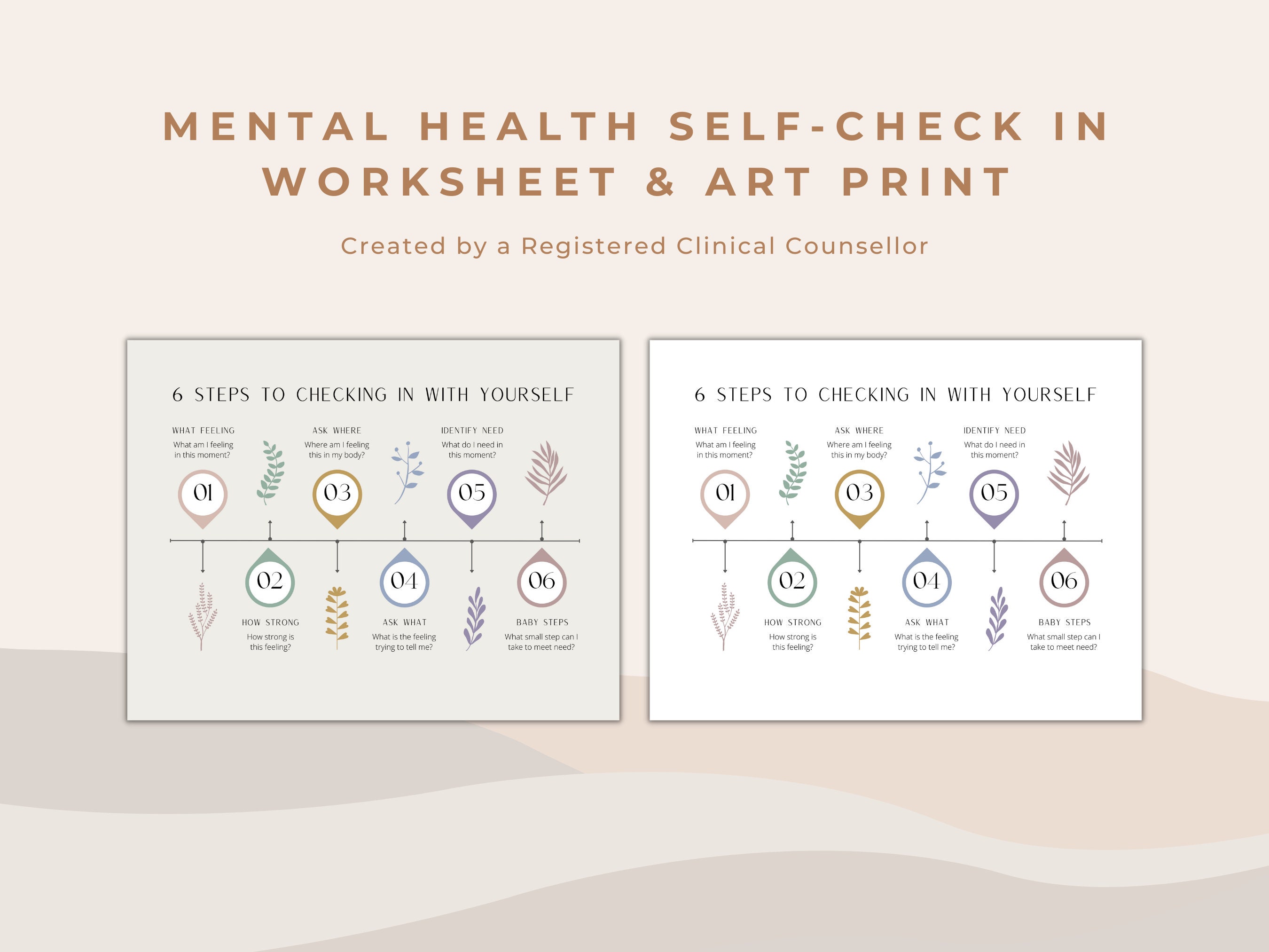 6 Steps to Checking in With Your Emotions and Mental Health: - Etsy