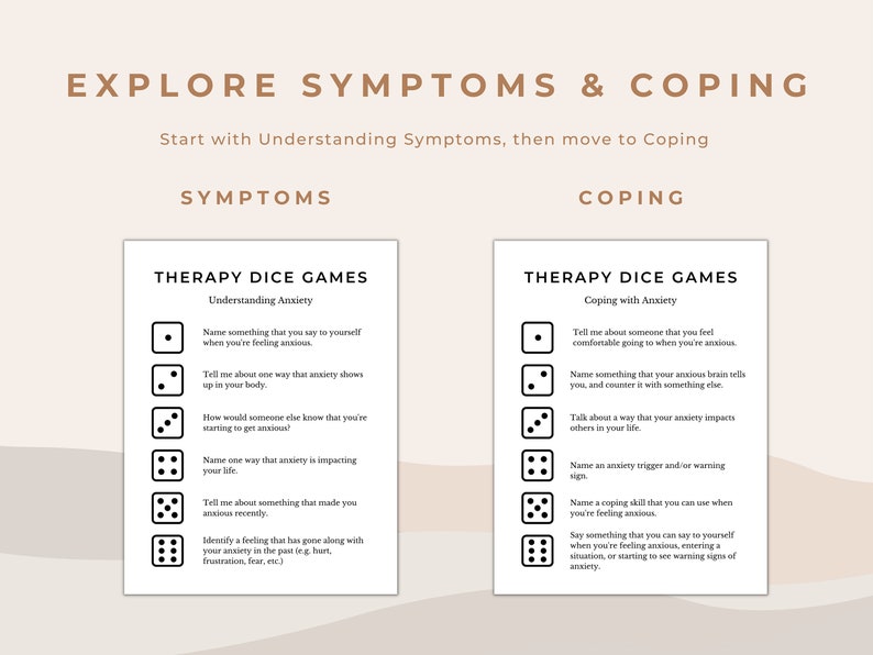 Therapy Dice Games: Mental Health, Emotions, and Coping Skills (PDF ...