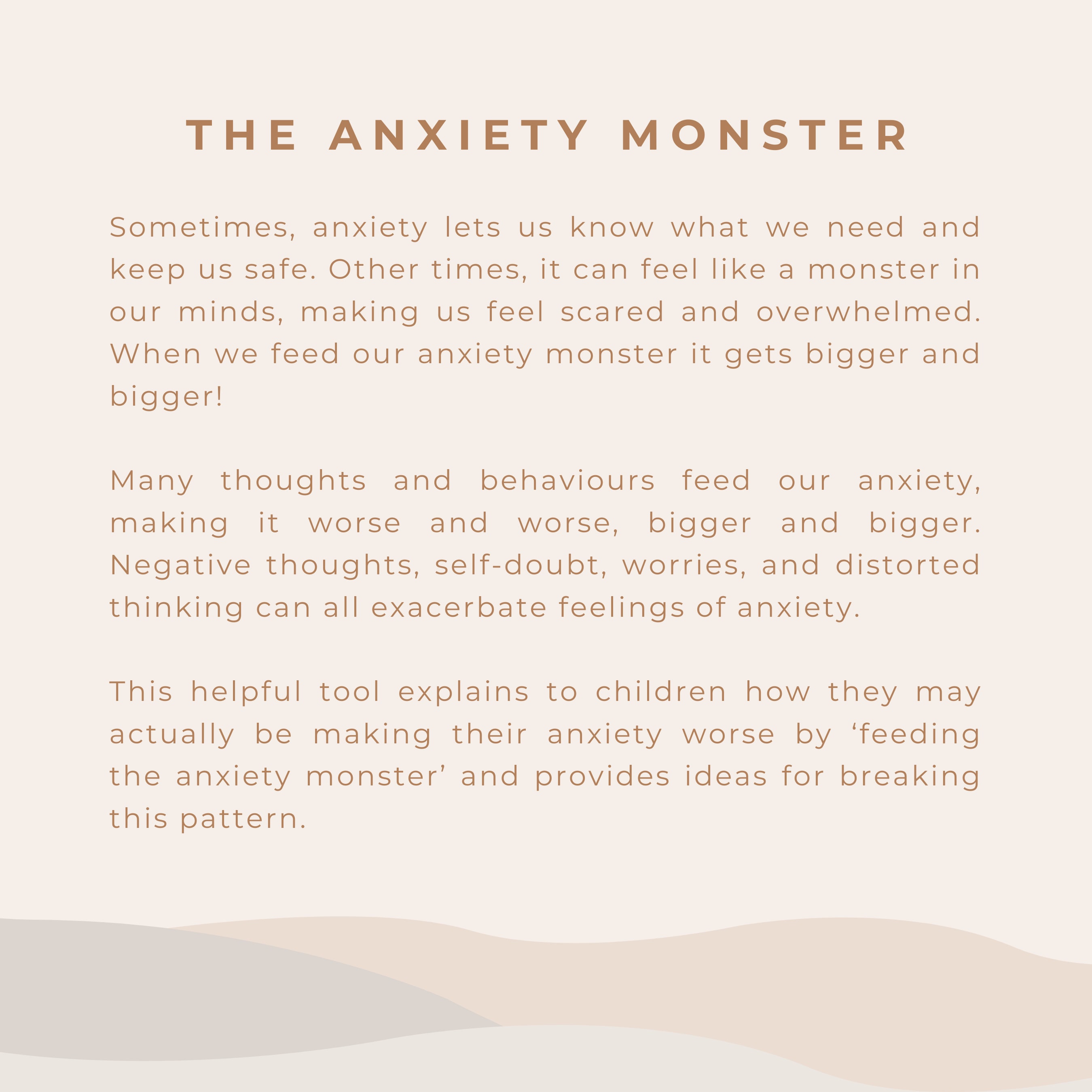 Feeding the Anxiety Monster: Resource for Managing Childhood Anxiety ...