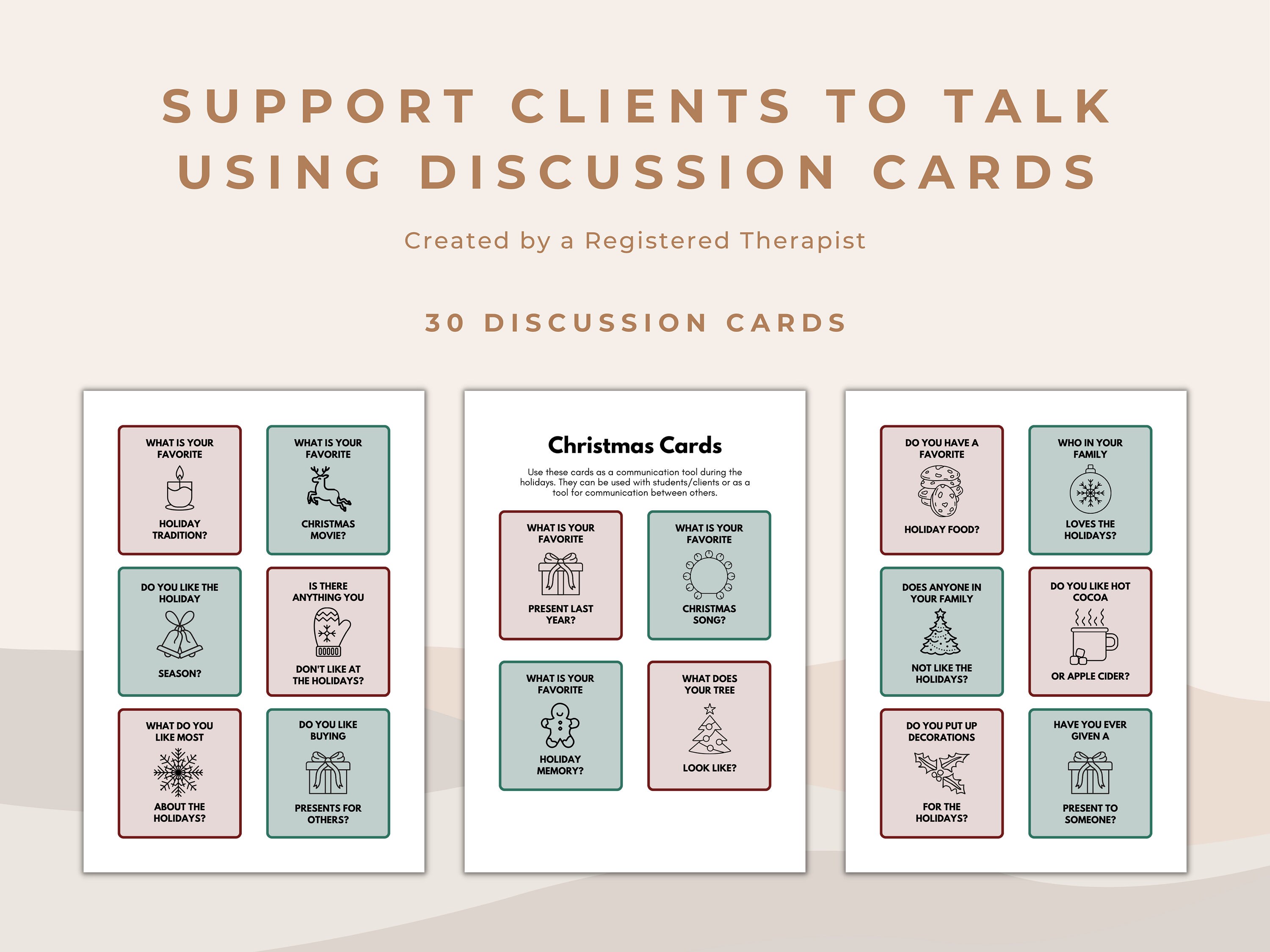 Holiday Mental Health Activities: Christmas Counseling Worksheets (PDF ...