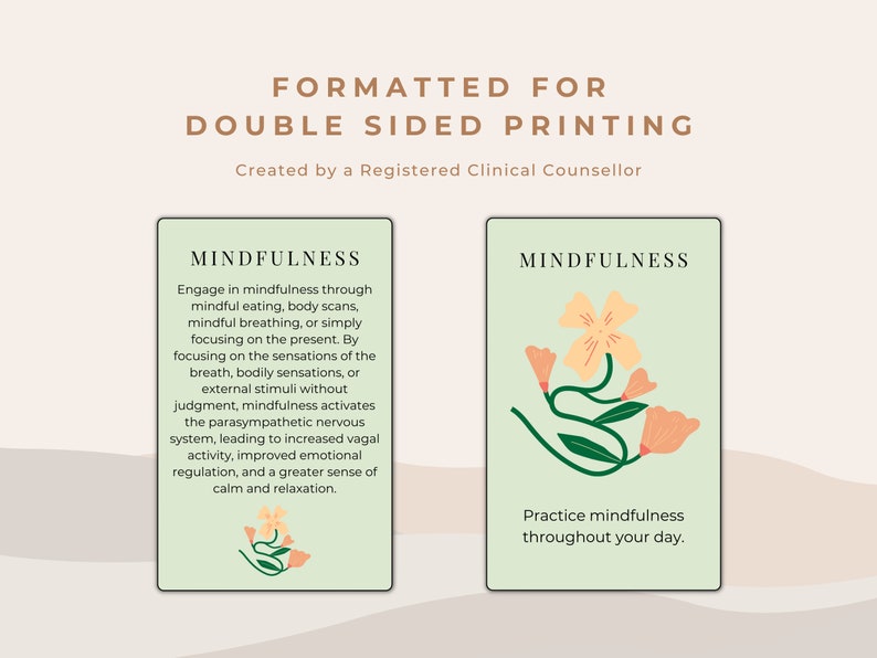 Vagus Nerve Stimulation Activity Cards Based on Polyvagal - Etsy UK