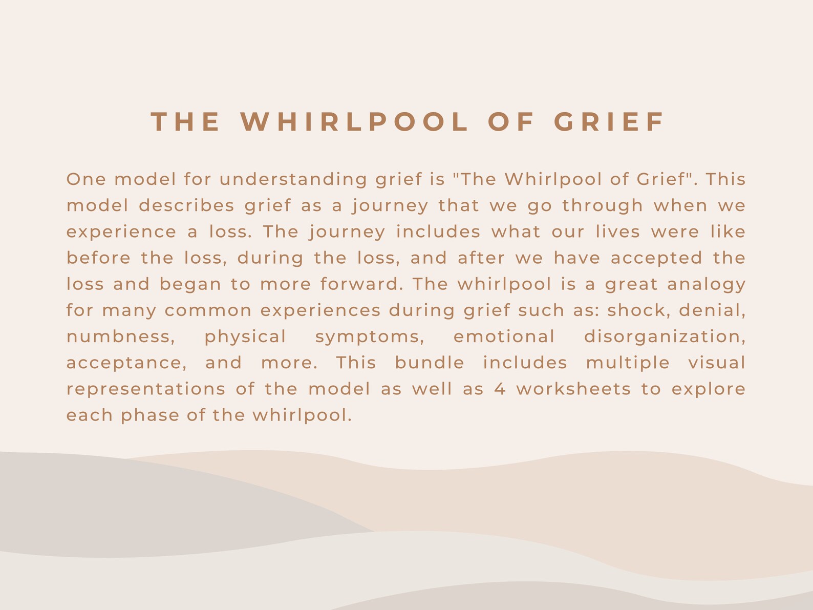 The Whirlpool of Grief Printable Digital Worksheets for Grief ...