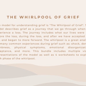 The Whirlpool of Grief Printable Digital Worksheets for Grief ...