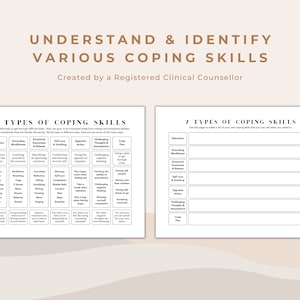 7 Types of Coping Skills Education Handout and Worksheet for ...
