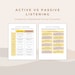 Active Listening Skills Worksheets: Communication Training (PDF) - Etsy