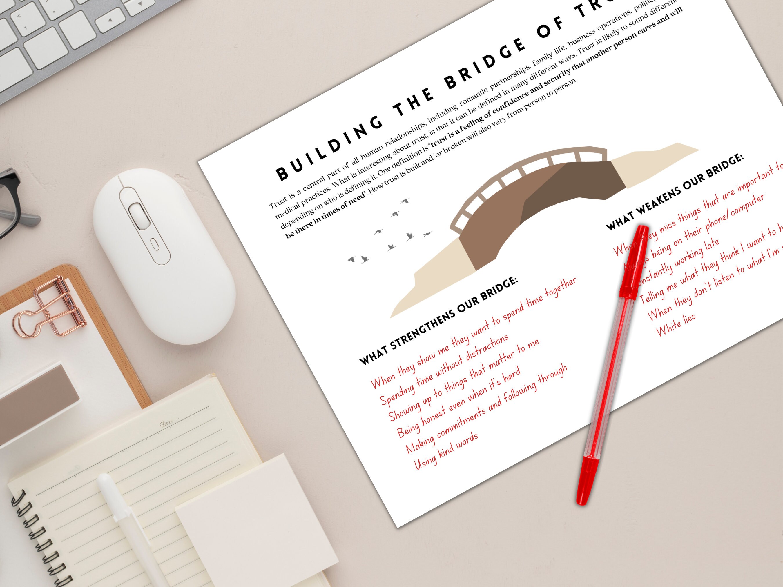 Bridge of Trust Therapeutic Exercise for Interpersonal Relationships ...