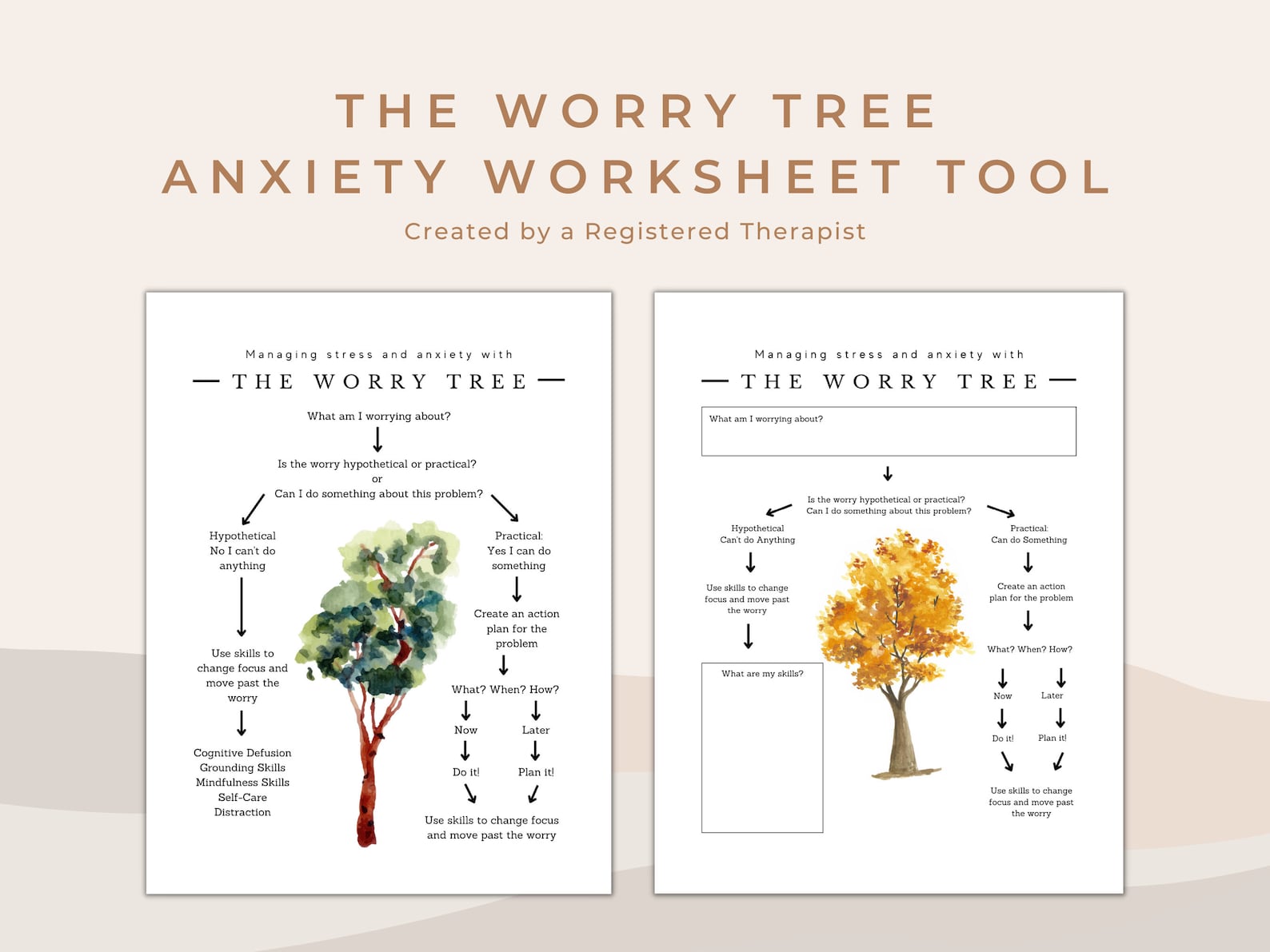 The Worry Tree Anxiety Management Self-help Tool for Mental Health ...