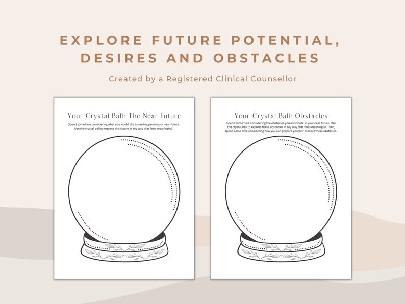 Crystal Ball Worksheets: Mental Health Activity (PDF Download) - Etsy