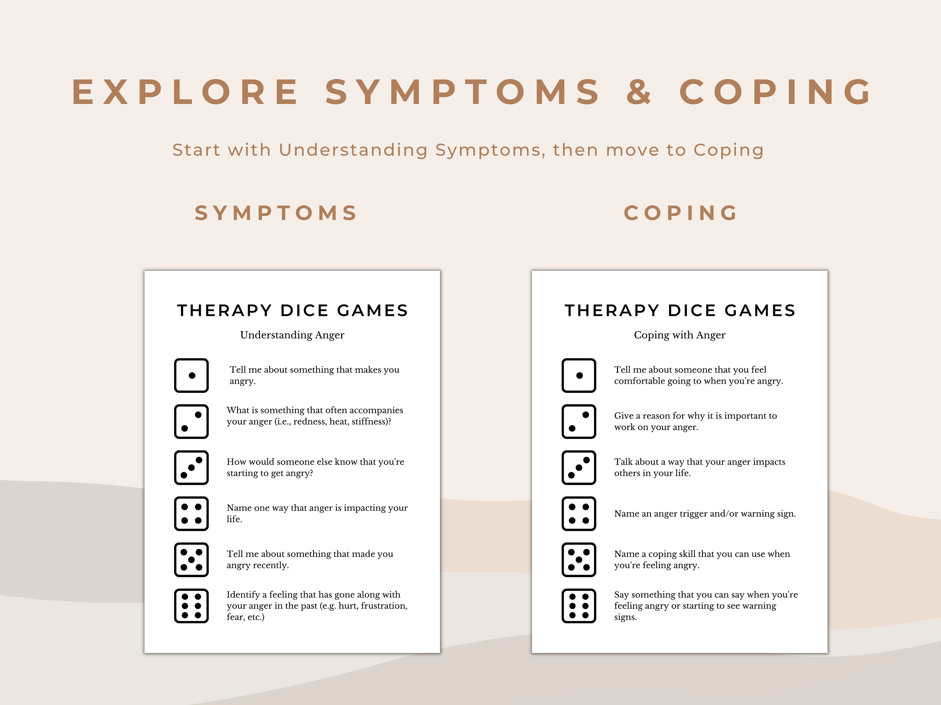 Counselling and Therapy Games With Dice for Anger Management - Etsy