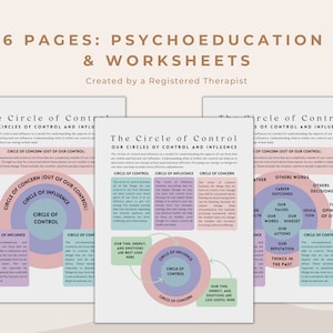 Circle of Control Worksheets: Anxiety & Mental Health Tool (PDF) - Etsy