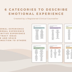 Descriptor Words for Emotions to Enhance Emotional Intelligence, Self ...