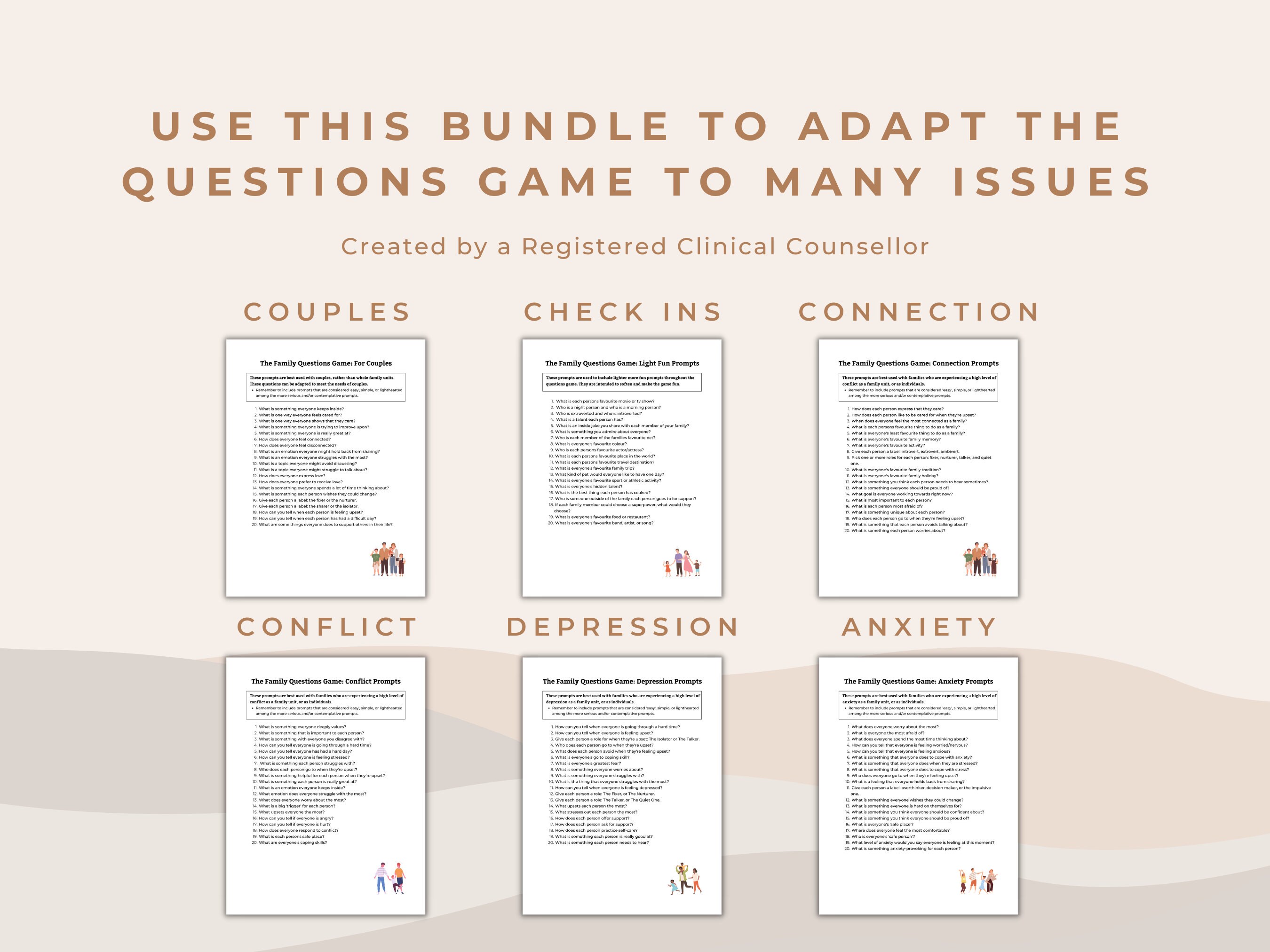 The Questions Game: Therapeutic Game for Family and Couples Counselling ...