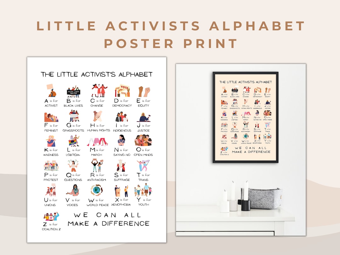 Activist Alphabet Poster: Social Justice Abcs for Kids (digital ...
